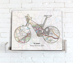 Personalised Special Occasion Map Canvas from Love Maps On...