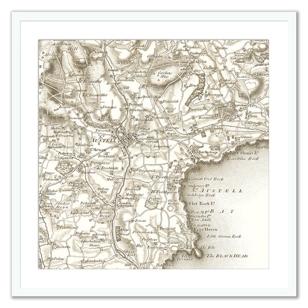 Framed Map - Custom Vintage Ordnance Survey Map - Old Series 1805-1895 ...