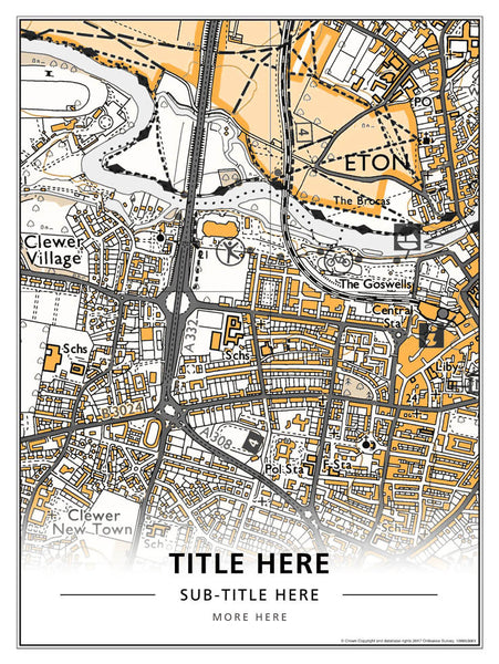 Framed Map - Custom Urban Art Print from Love Maps On...