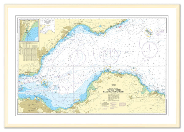 Framed Nautical Chart - Admiralty Chart 0734 - Firth of Forth - Isle o ...