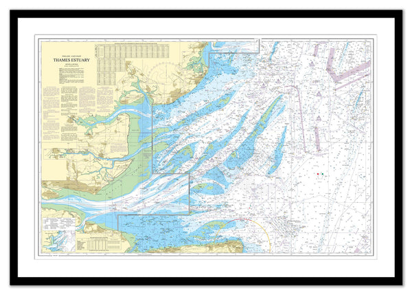Framed Nautical Chart - Admiralty Chart 1183 - Thames Estuary from Love ...