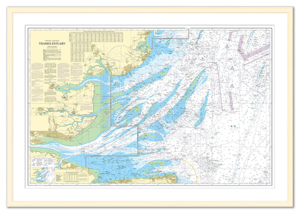 Framed Nautical Chart - Admiralty Chart 1183 - Thames Estuary from Love ...
