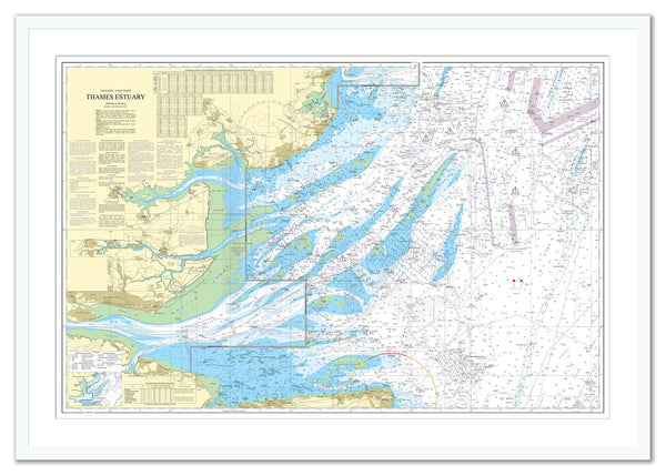 Framed Nautical Chart - Admiralty Chart 1183 - Thames Estuary from Love ...