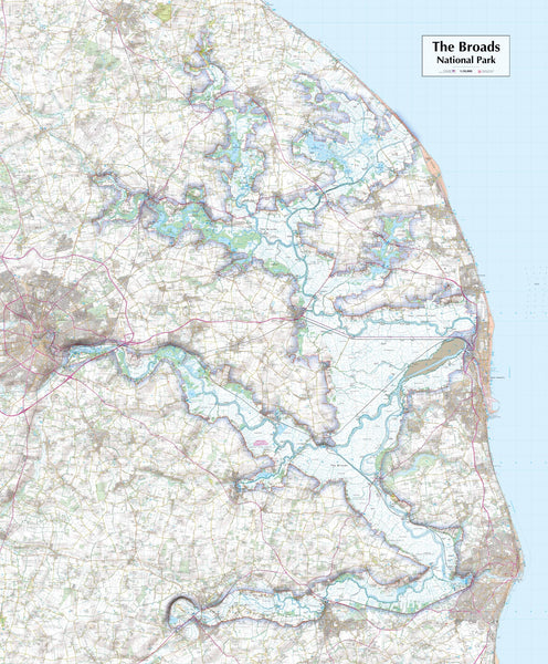 The Broads National Park - Map Poster from Love Maps On...