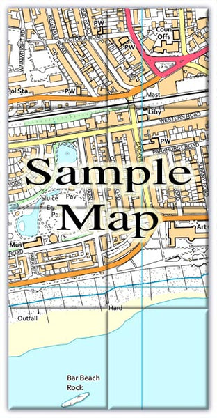 Ceramic Map Tiles - Personalised Ordnance Survey Street Map - High Det ...