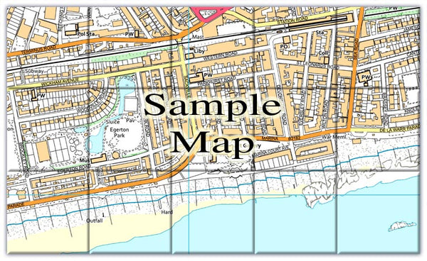 Ceramic Map Tiles - Personalised Ordnance Survey Street Map - High Det ...