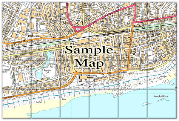 Ceramic Map Tiles - Personalised Ordnance Survey Street Map - High Det ...
