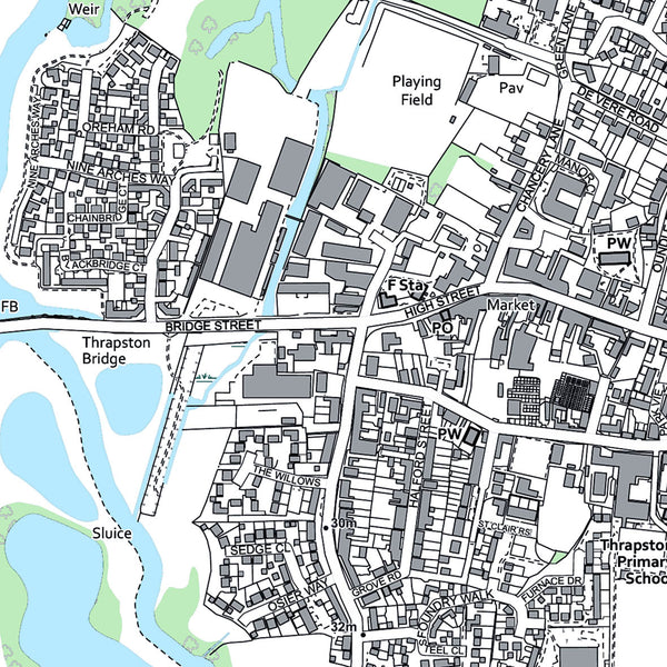 Map Wallpaper - Custom Ordnance Survey Street Map - High Detail B/W ...
