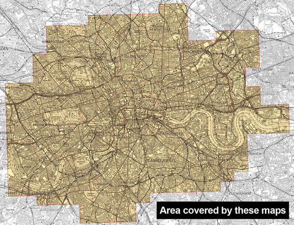 Map Wallpaper - Vintage Ordnance Survey London - Town Plans from Love ...