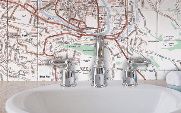 Ceramic Map Tiles - Personalised Ordnance Survey Street Map Classic ...