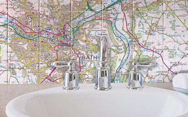 Ceramic Map Tiles - Personalised Ordnance Survey Landranger Map from ...