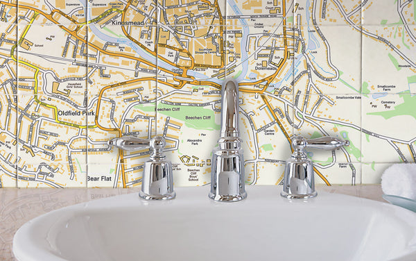 Ceramic Map Tiles - Personalised Ordnance Survey Street Map from Love ...