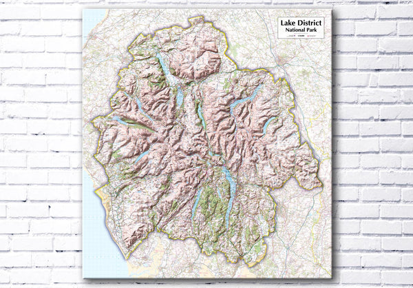 Lake District National Park - Map Poster from Love Maps On...