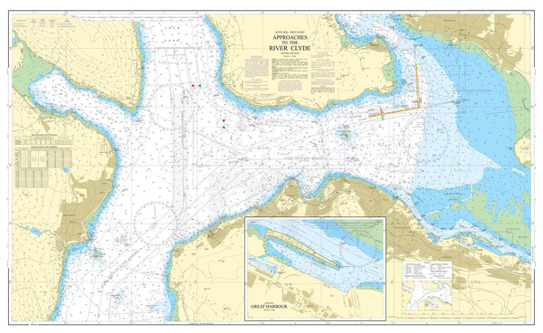 Nautical Chart - Admiralty Chart 1994 - Approaches to the River Clyde ...