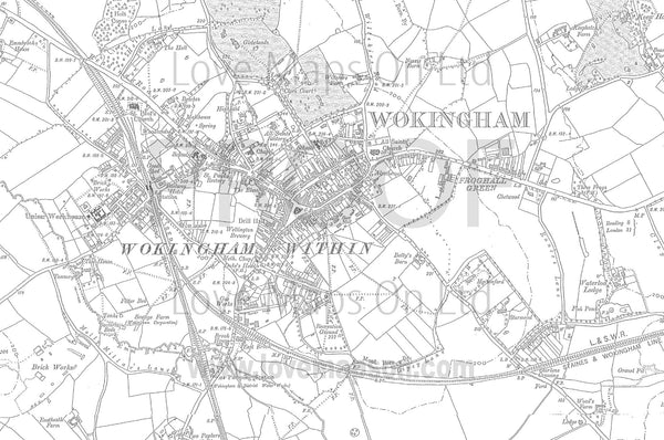 Map Wallpaper - Personalised Vintage Ordnance Survey Map from Love Maps ...