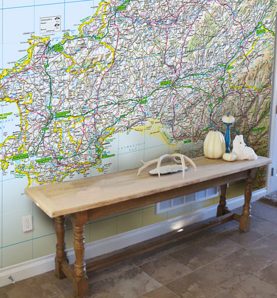 Map Wallpaper - Custom Regional GB Mapping from Love Maps On...