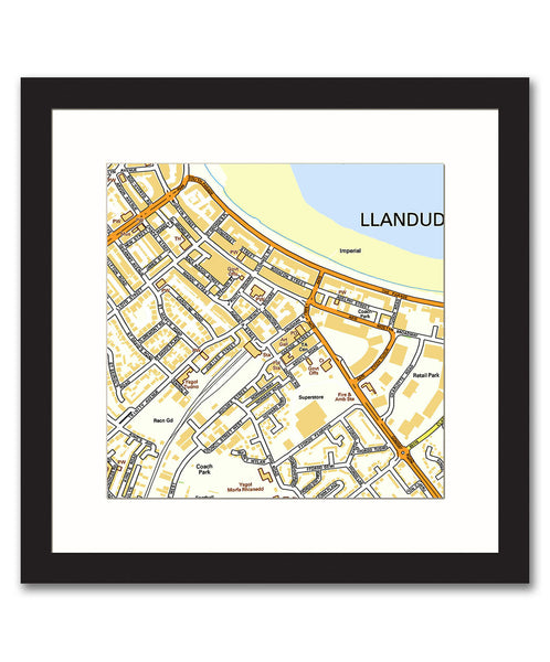 Framed Map - Custom Ordnance Survey Street Map from Love Maps On...