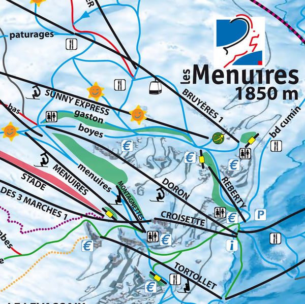 Piste Map Poster - Val Thorens & Les Menuires from Love Maps On...