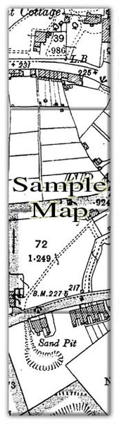 Ceramic Map Tiles - Personalised Vintage Ordnance Survey High Detail V ...