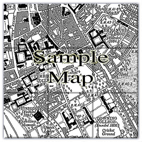 Ceramic Map Tiles - Personalised Vintage Ordnance Survey Victorian Str ...