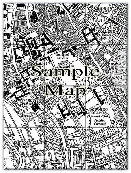 Ceramic Map Tiles - Personalised Vintage Ordnance Survey Victorian Str ...