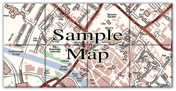 Ceramic Map Tiles - Personalised Ordnance Survey Street Map Classic ...