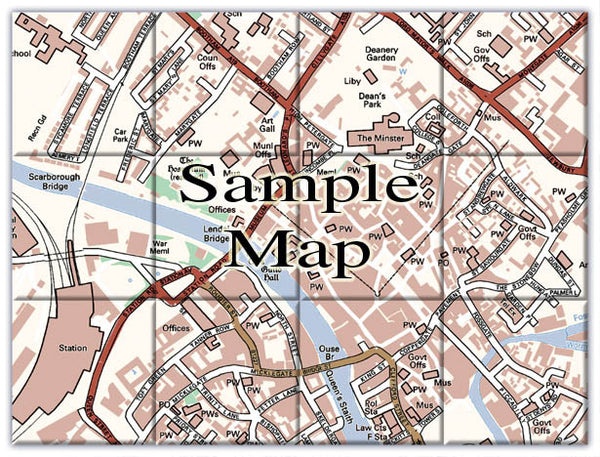 Ceramic Map Tiles - Personalised Ordnance Survey Street Map Classic ...