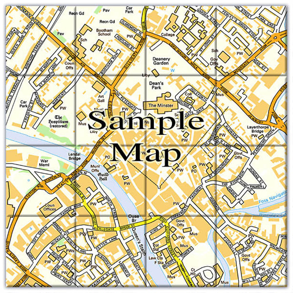 Ceramic Map Tiles - Personalised Ordnance Survey Street Map from Love ...