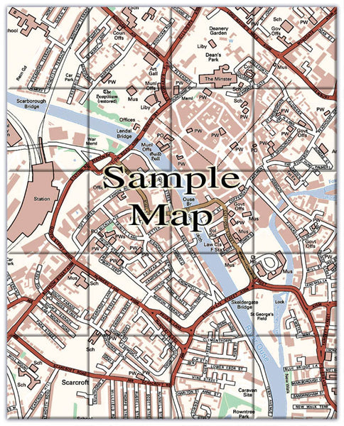 Ceramic Map Tiles - Personalised Ordnance Survey Street Map Classic ...
