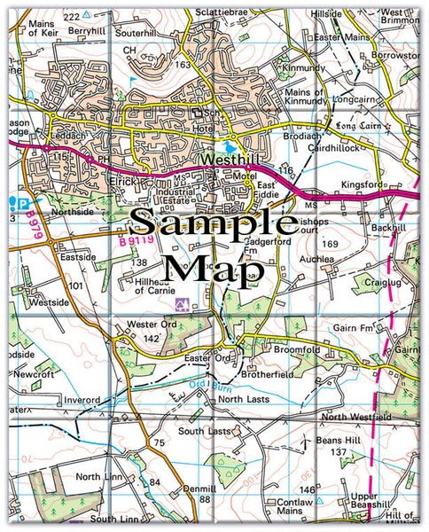 Ceramic Map Tiles - Personalised Ordnance Survey Landranger Map from ...