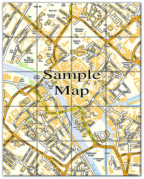 Ceramic Map Tiles - Personalised Ordnance Survey Street Map from Love ...