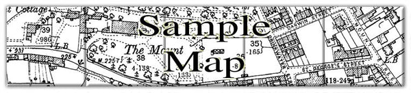 Ceramic Map Tiles - Personalised Vintage Ordnance Survey High Detail V ...