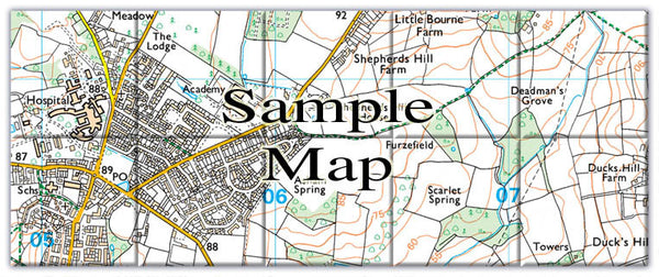 Ceramic Map Tiles - Personalised Ordnance Survey Explorer Map from Love ...