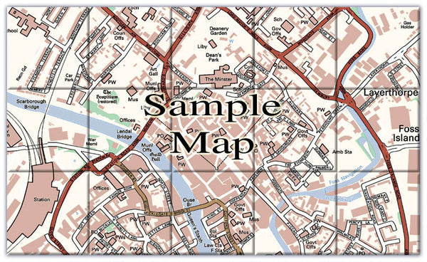 Ceramic Map Tiles - Personalised Ordnance Survey Street Map Classic ...