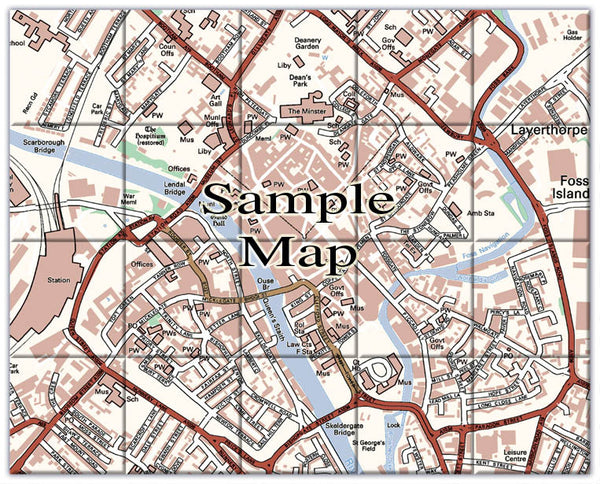 Ceramic Map Tiles - Personalised Ordnance Survey Street Map Classic ...