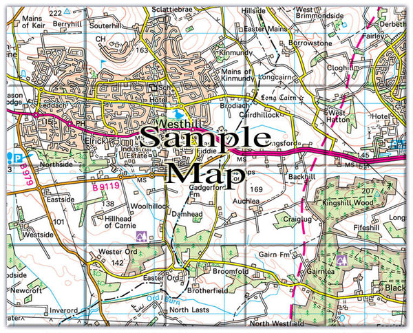 Ceramic Map Tiles - Personalised Ordnance Survey Landranger Map from ...