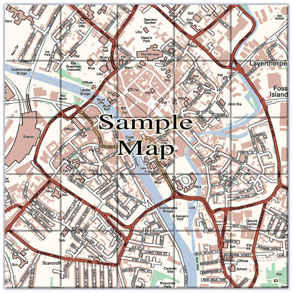 Ceramic Map Tiles - Personalised Ordnance Survey Street Map Classic ...