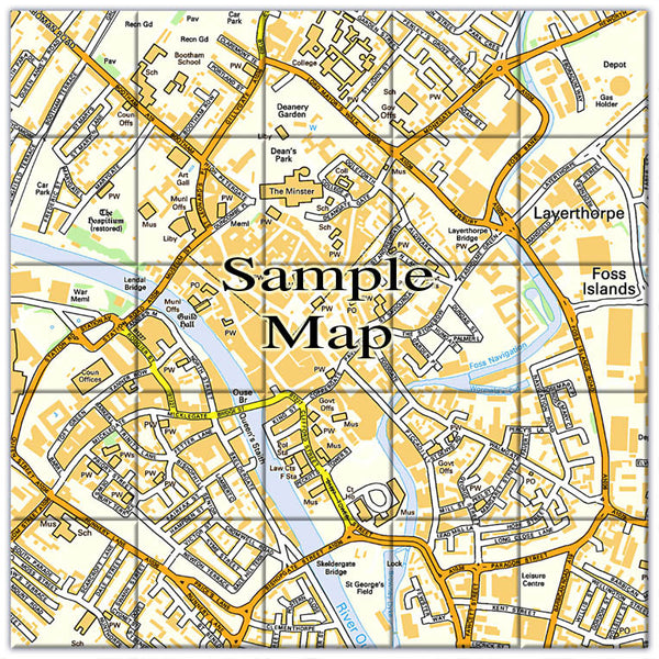 Ceramic Map Tiles - Personalised Ordnance Survey Street Map from Love ...