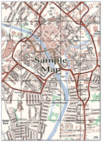 Ceramic Map Tiles - Personalised Ordnance Survey Street Map Classic ...