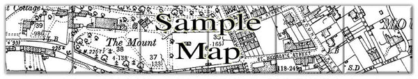 Ceramic Map Tiles - Personalised Vintage Ordnance Survey High Detail V ...