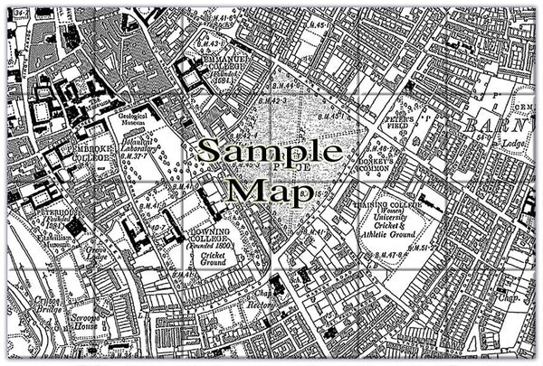 Ceramic Map Tiles - Personalised Vintage Ordnance Survey Victorian Str ...