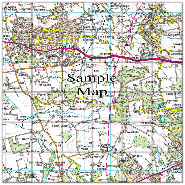 Ceramic Map Tiles - Personalised Ordnance Survey Landranger Map from ...
