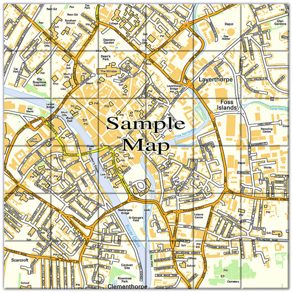 Ceramic Map Tiles - Personalised Ordnance Survey Street Map from Love ...
