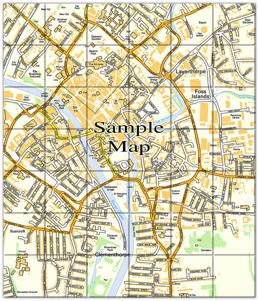 Ceramic Map Tiles - Personalised Ordnance Survey Street Map from Love ...