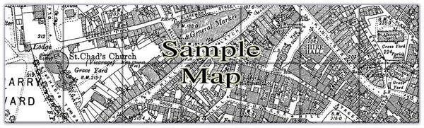 Ceramic Map Tiles - Personalised Vintage Ordnance Survey High Detail V ...