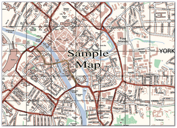 Ceramic Map Tiles - Personalised Ordnance Survey Street Map Classic ...