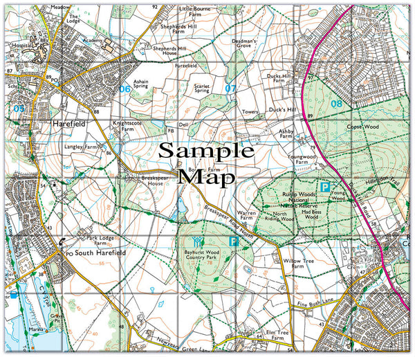 Ceramic Map Tiles - Personalised Ordnance Survey Explorer Map from Love ...